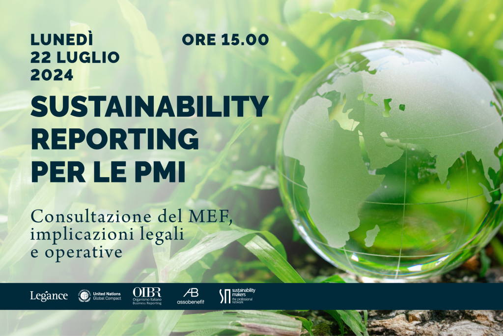 Webinar Sustainability Reporting per le PMI - Legance